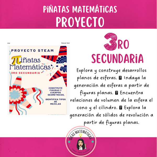 Proyecto: Piñatas matemáticas tercero secundaria – IDEAS MATEMÁTICAS