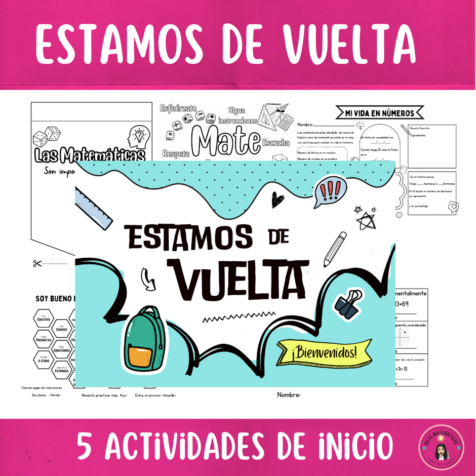 ACTIVIDADES DE INICIO DE AÑO – IDEAS MATEMÁTICAS